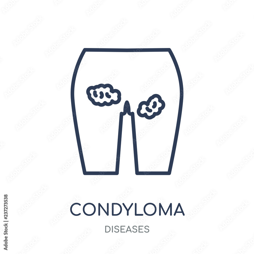 Condyloma icon. Condyloma linear symbol design from Diseases collection ...