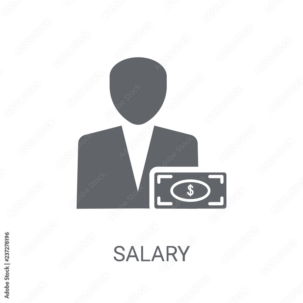 Salary icon. Trendy Salary logo concept on white background from Human ...