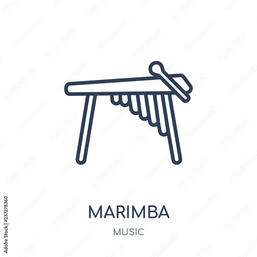 Marimba icon. Trendy Modern Simple Marimba linear symbol design from ...
