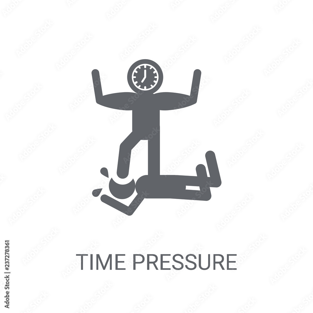 Time pressure icon. Trendy Time pressure logo concept on white ...
