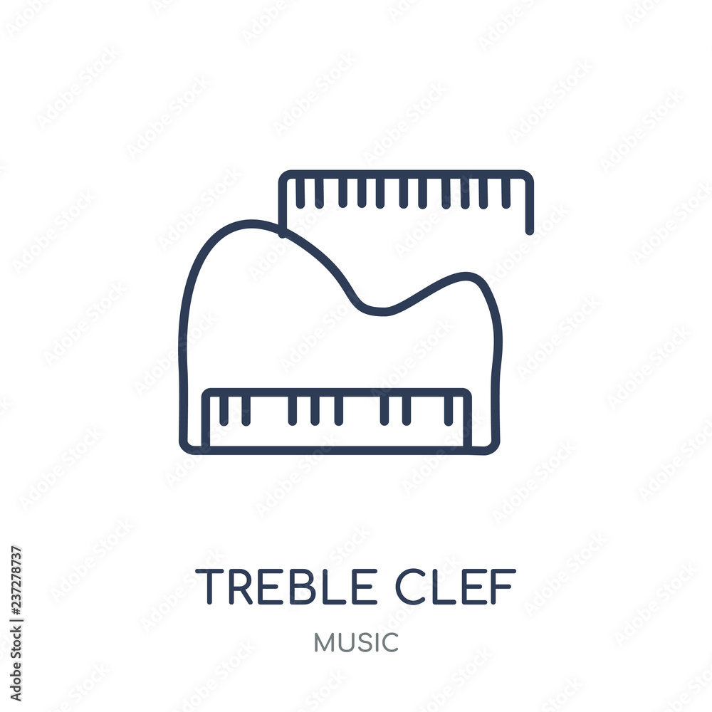 treble clef icon. Trendy Modern Simple treble clef linear symbol design ...