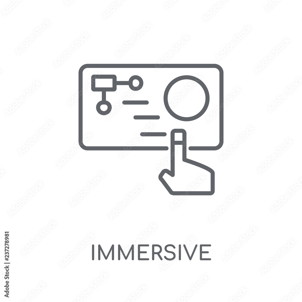 Immersive linear icon. Modern outline Immersive logo concept on white ...