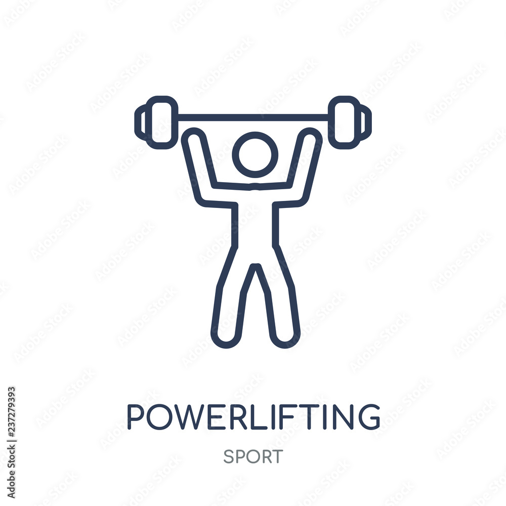 powerlifting icon. powerlifting linear symbol design from sport ...