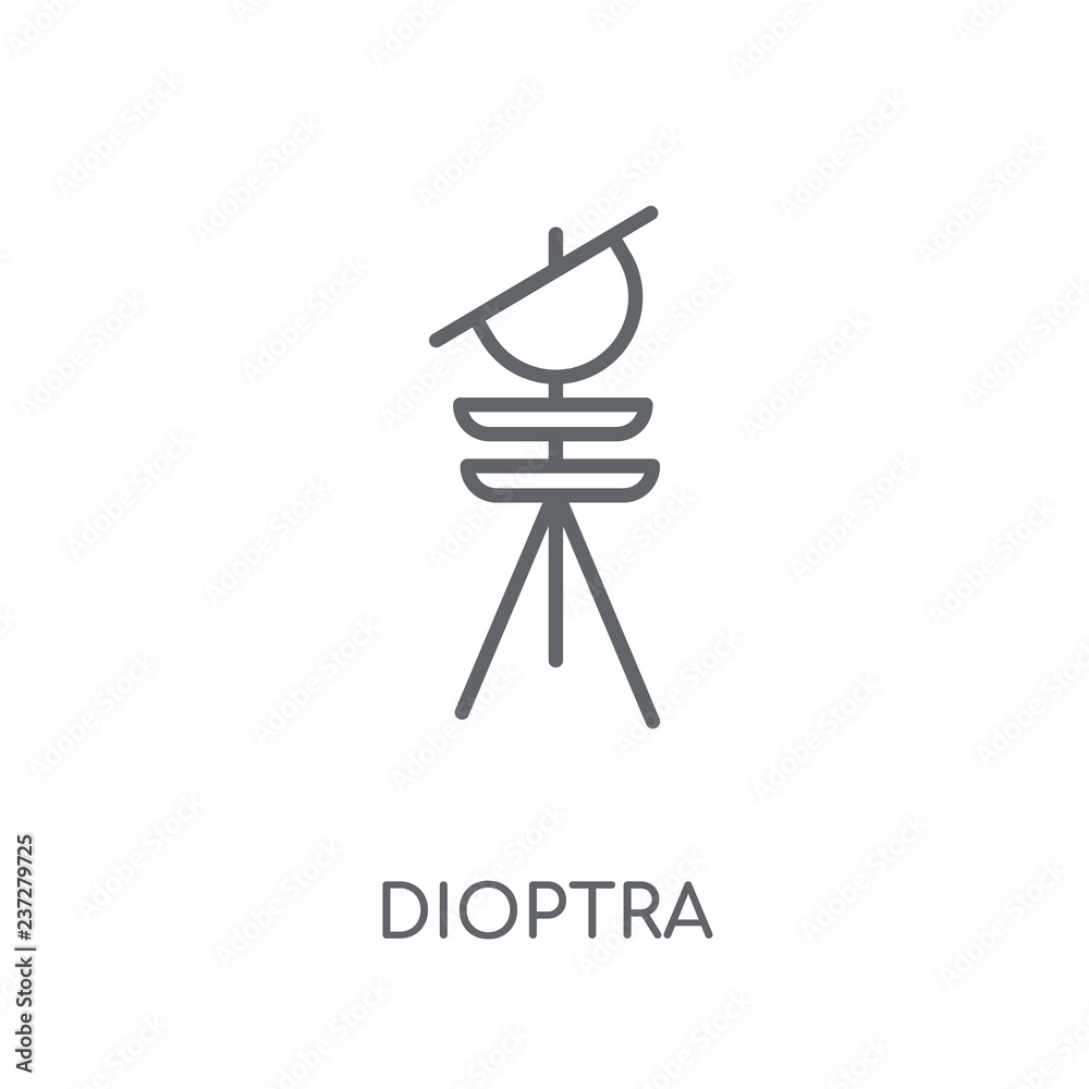 Dioptra linear icon. Modern outline Dioptra logo concept on white ...
