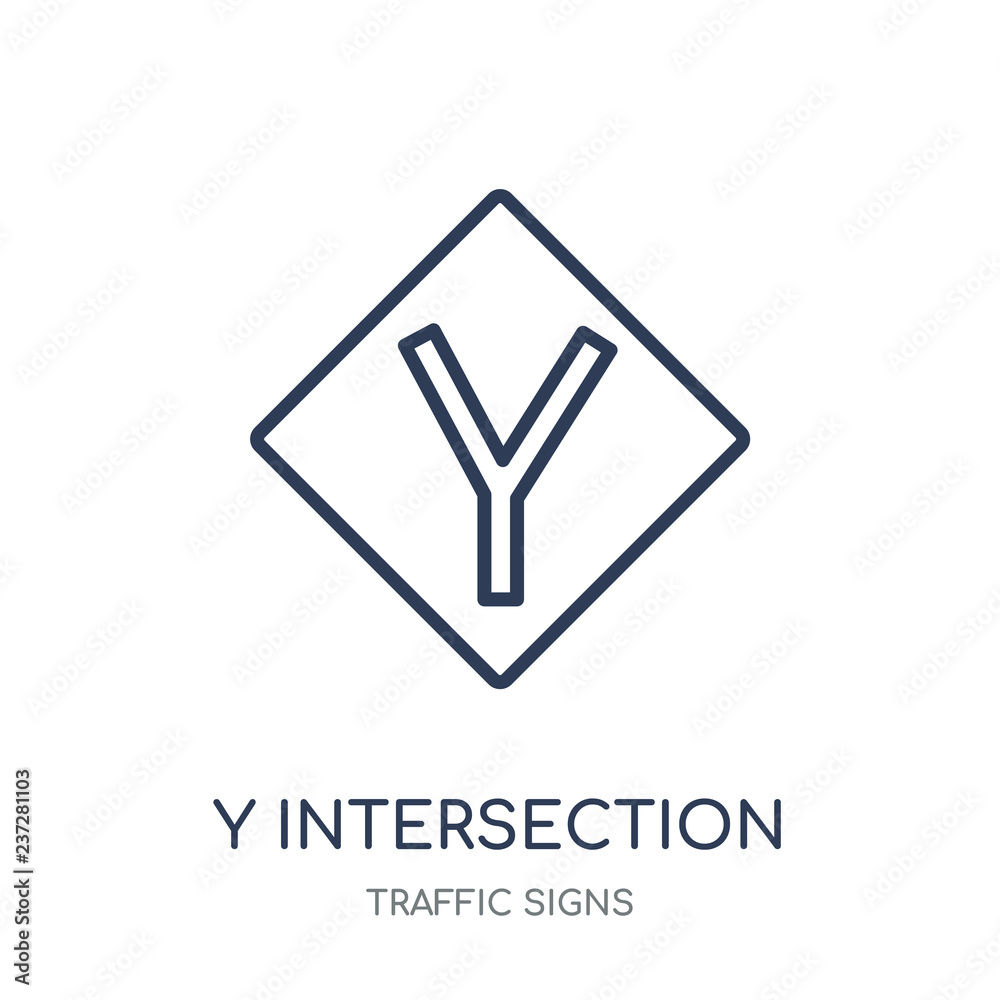 Y Intersection Sign