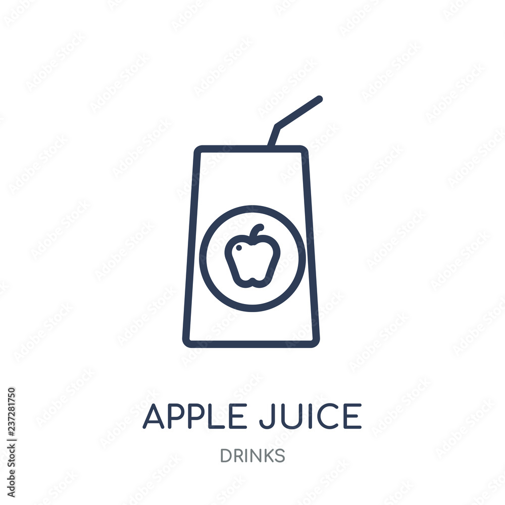 Apple juice icon. Apple juice linear symbol design from drinks ...