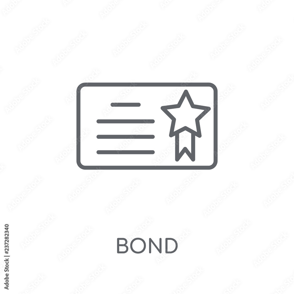 Bond linear icon. Modern outline Bond logo concept on white background ...