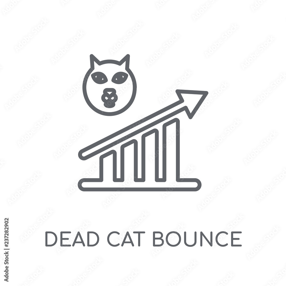 Dead cat bounce linear icon. Modern outline Dead cat bounce logo ...