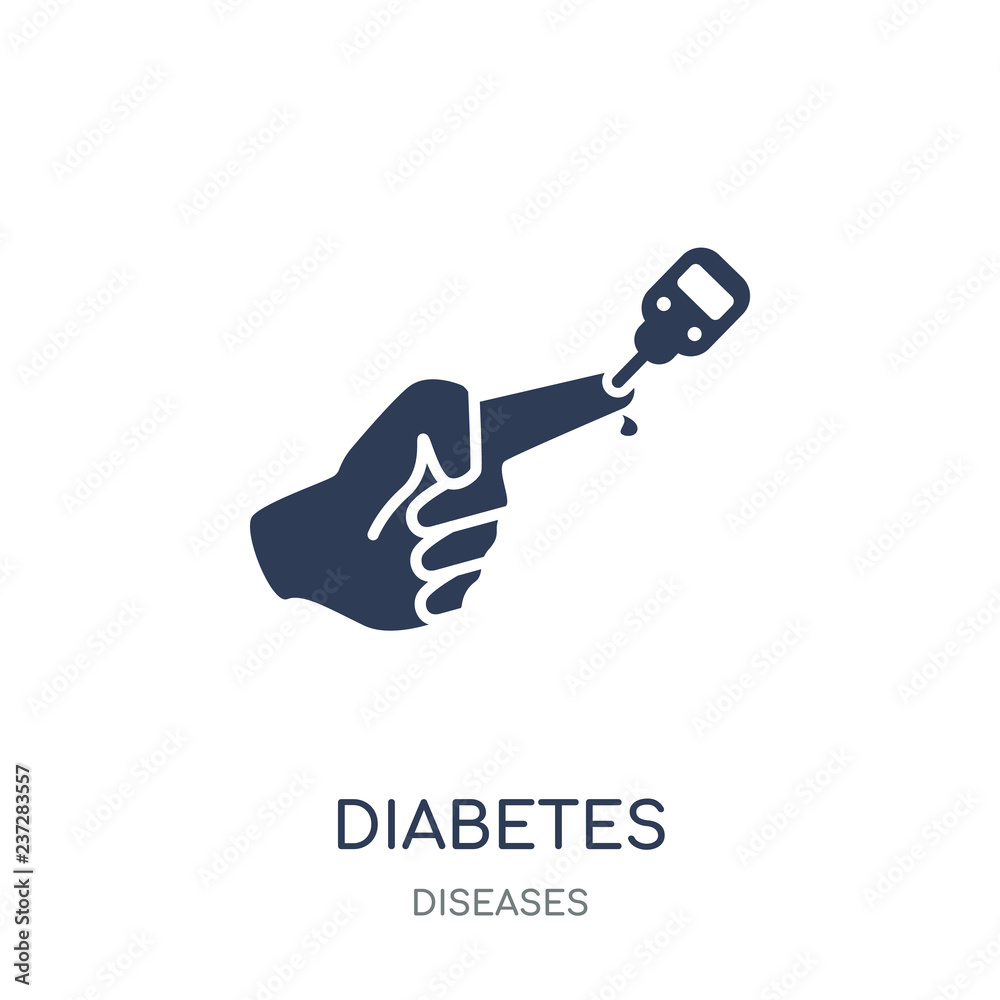 Vetor de Diabetes icon. Diabetes filled symbol design from Diseases ...