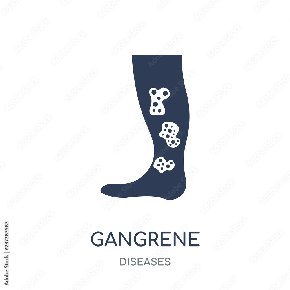 Gangrene icon. Gangrene filled symbol design from Diseases collection ...