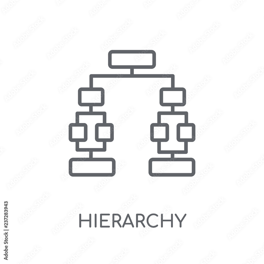 Hierarchy linear icon. Modern outline Hierarchy logo concept on white ...