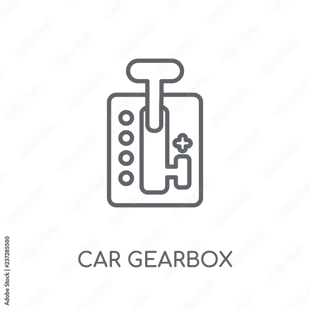 car gearbox linear icon. Modern outline car gearbox logo concept on ...