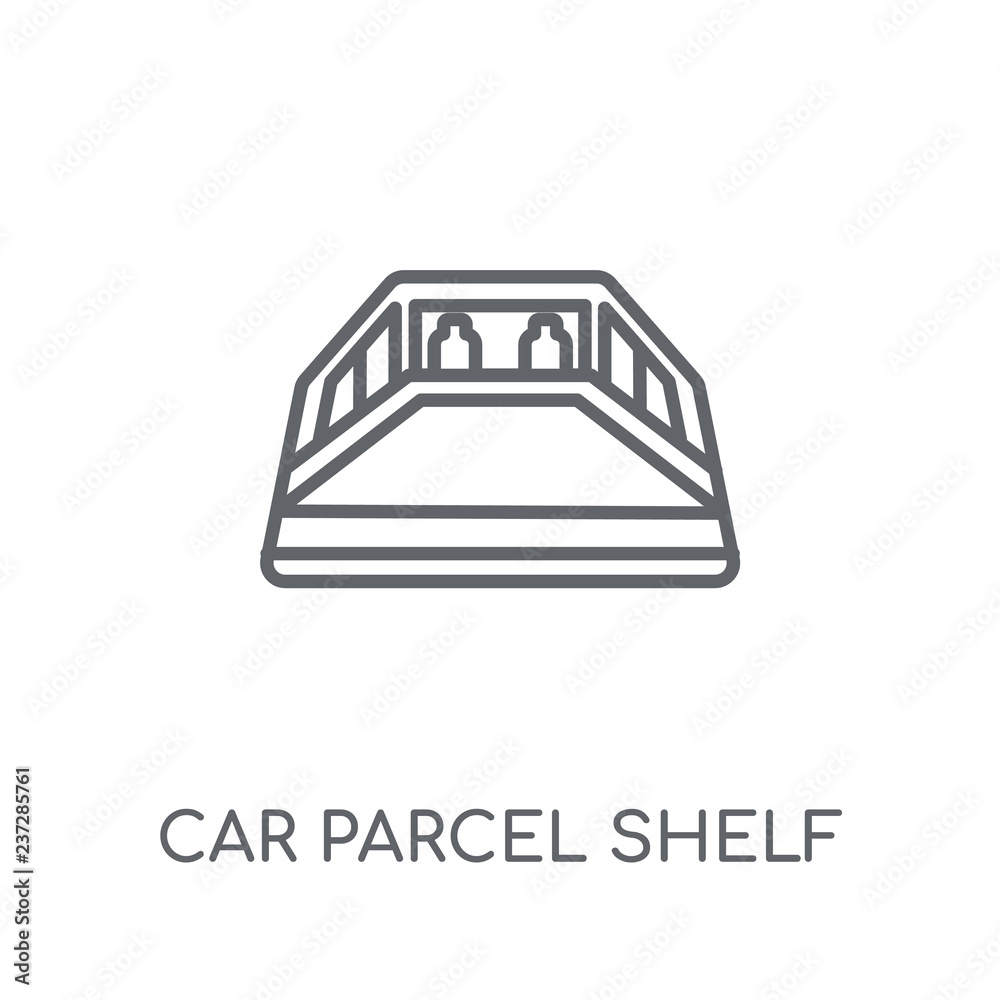 car parcel shelf linear icon. Modern outline car parcel shelf logo ...