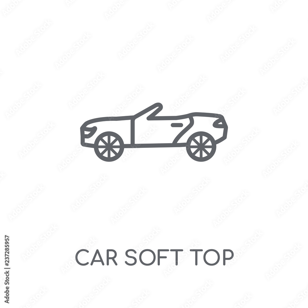 car soft top linear icon. Modern outline car soft top logo concept on ...
