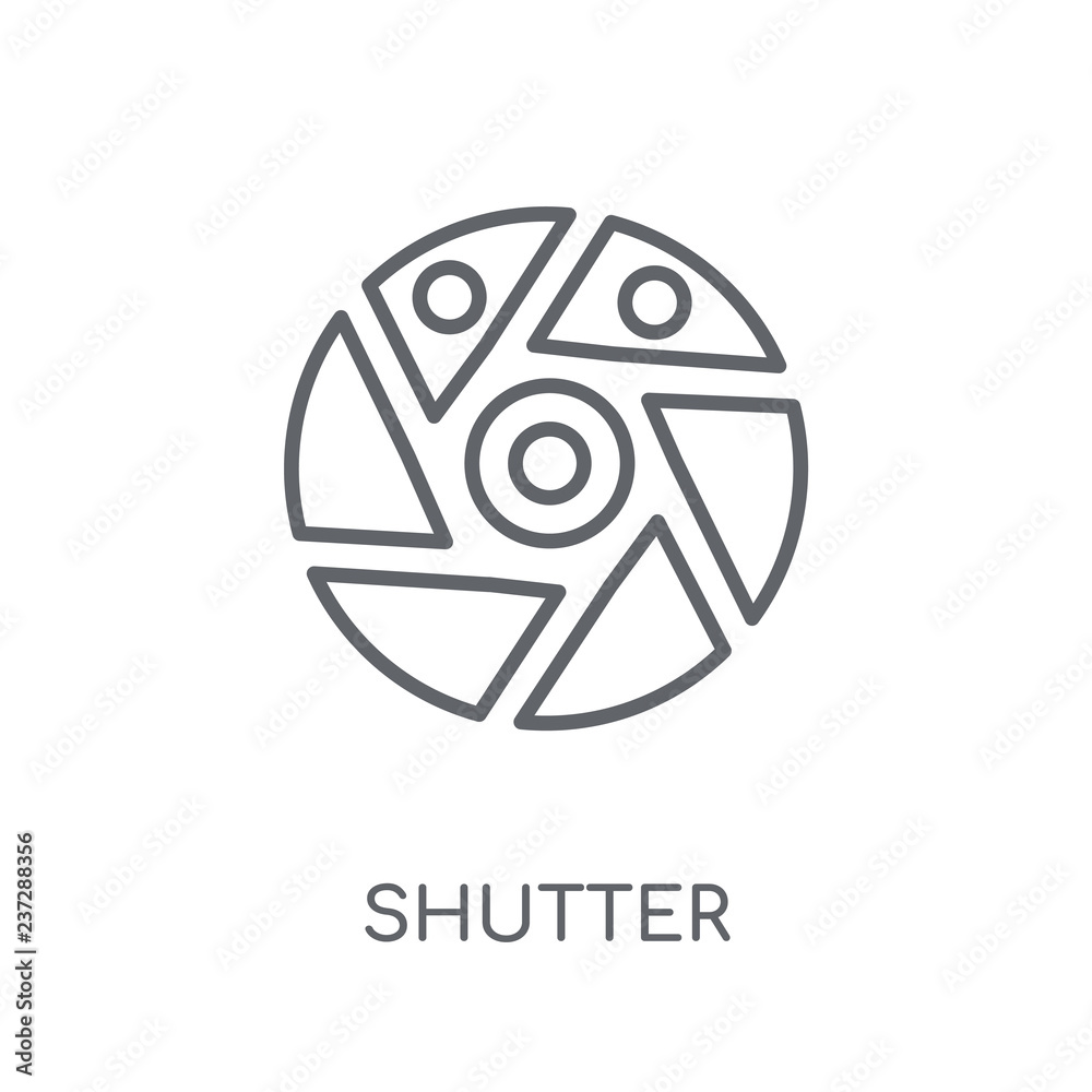 Shutter linear icon. Modern outline Shutter logo concept on white ...