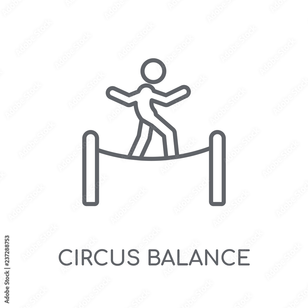 Circus balance linear icon. Modern outline Circus balance logo concept ...