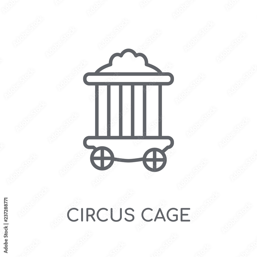 Circus Cage linear icon. Modern outline Circus Cage logo concept on ...