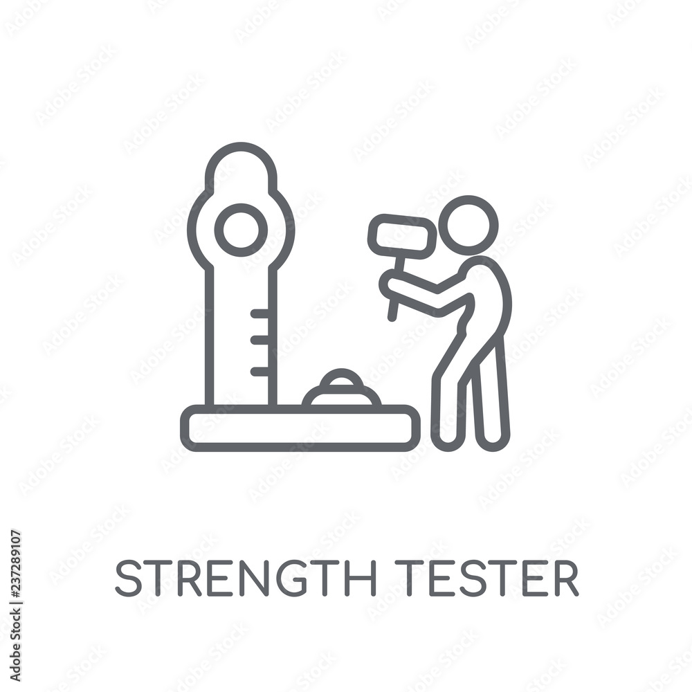 Strength tester linear icon. Modern outline Strength tester logo ...