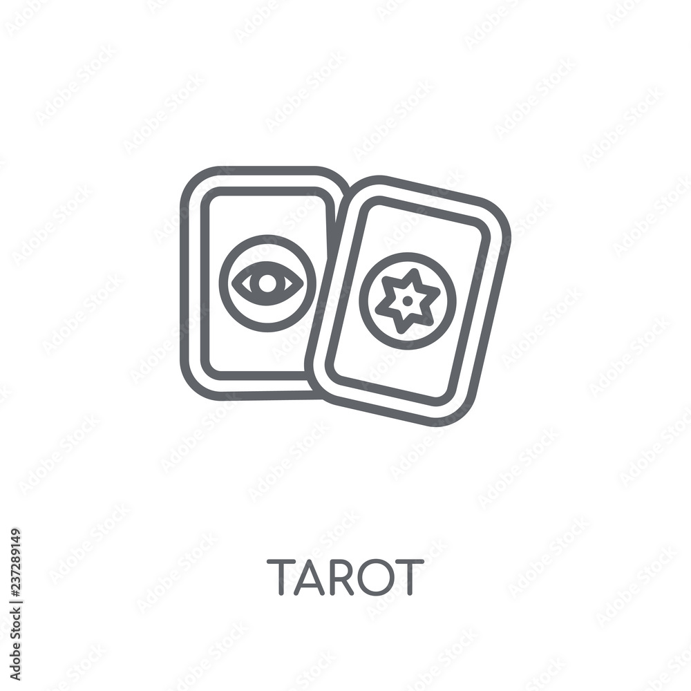 Tarot linear icon. Modern outline Tarot logo concept on white ...