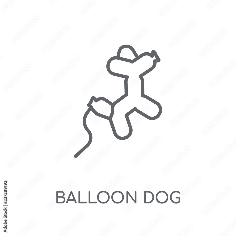 Balloon dog linear icon. Modern outline Balloon dog logo concept on ...