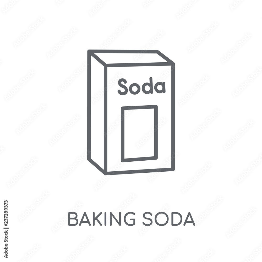 baking soda linear icon. Modern outline baking soda logo concept on ...