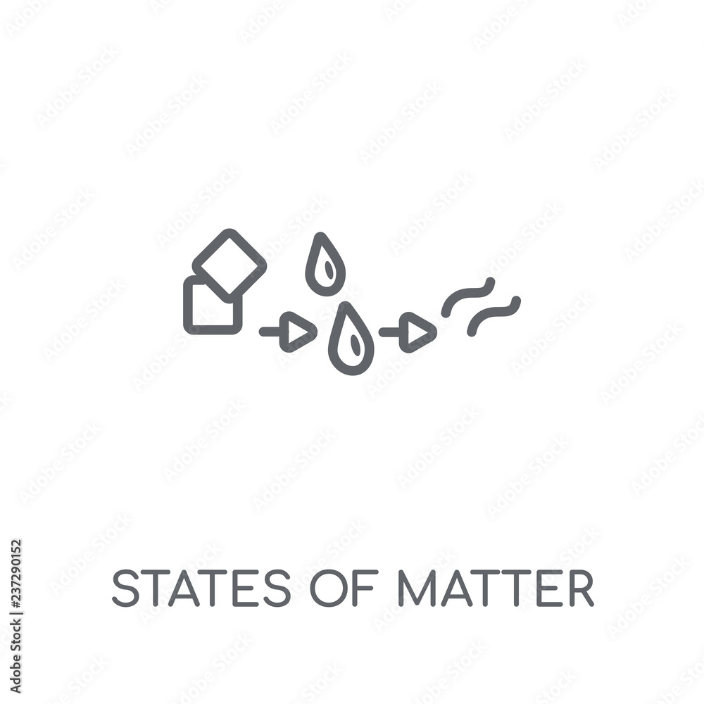 States of Matter linear icon. Modern outline States of Matter logo ...