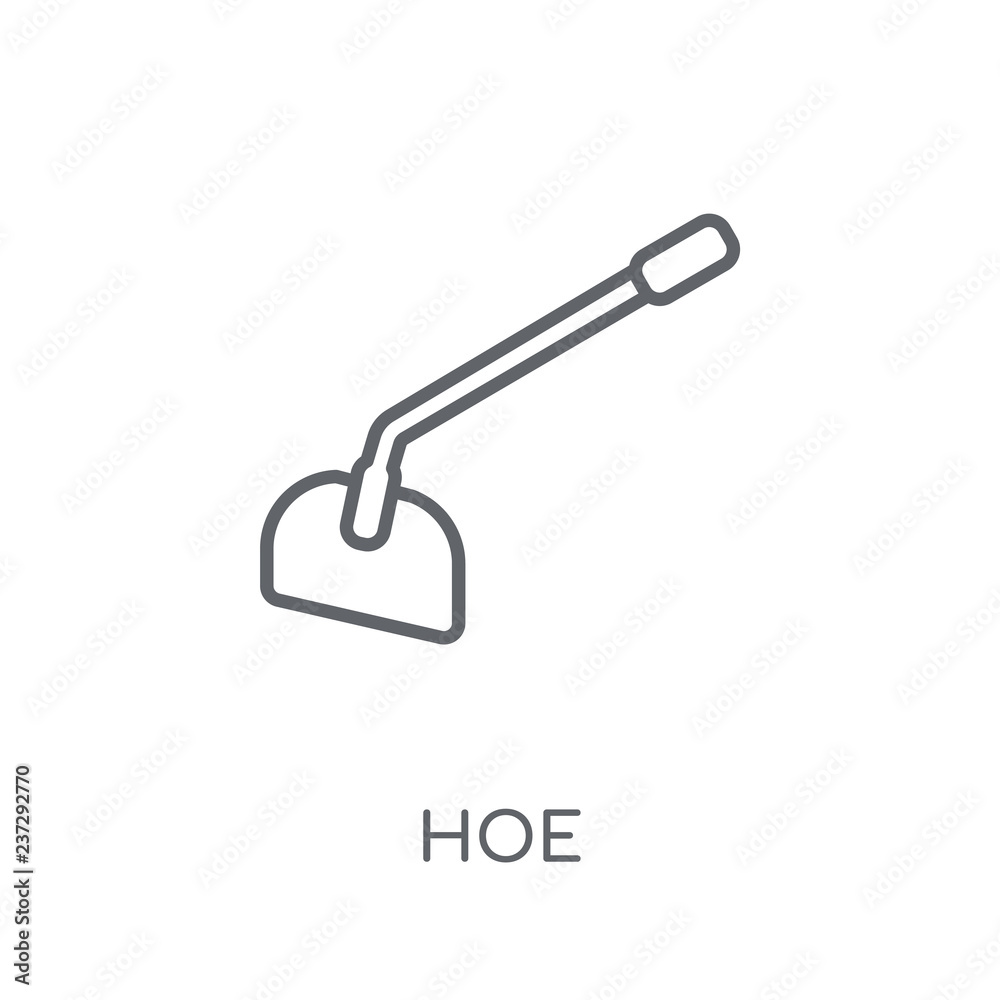 Hoe linear icon. Modern outline Hoe logo concept on white background ...