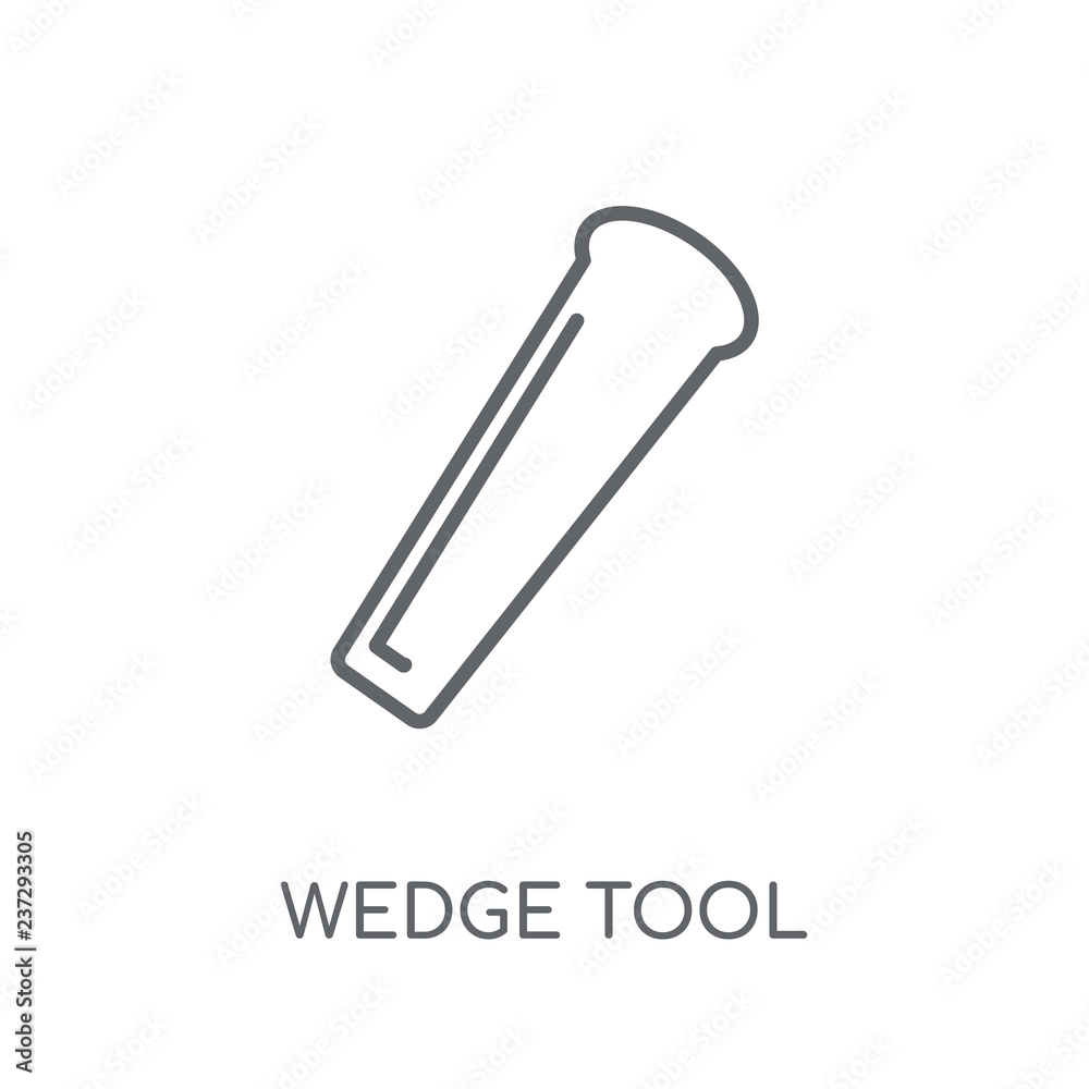 Wedge tool linear icon. Modern outline Wedge tool logo concept on white ...