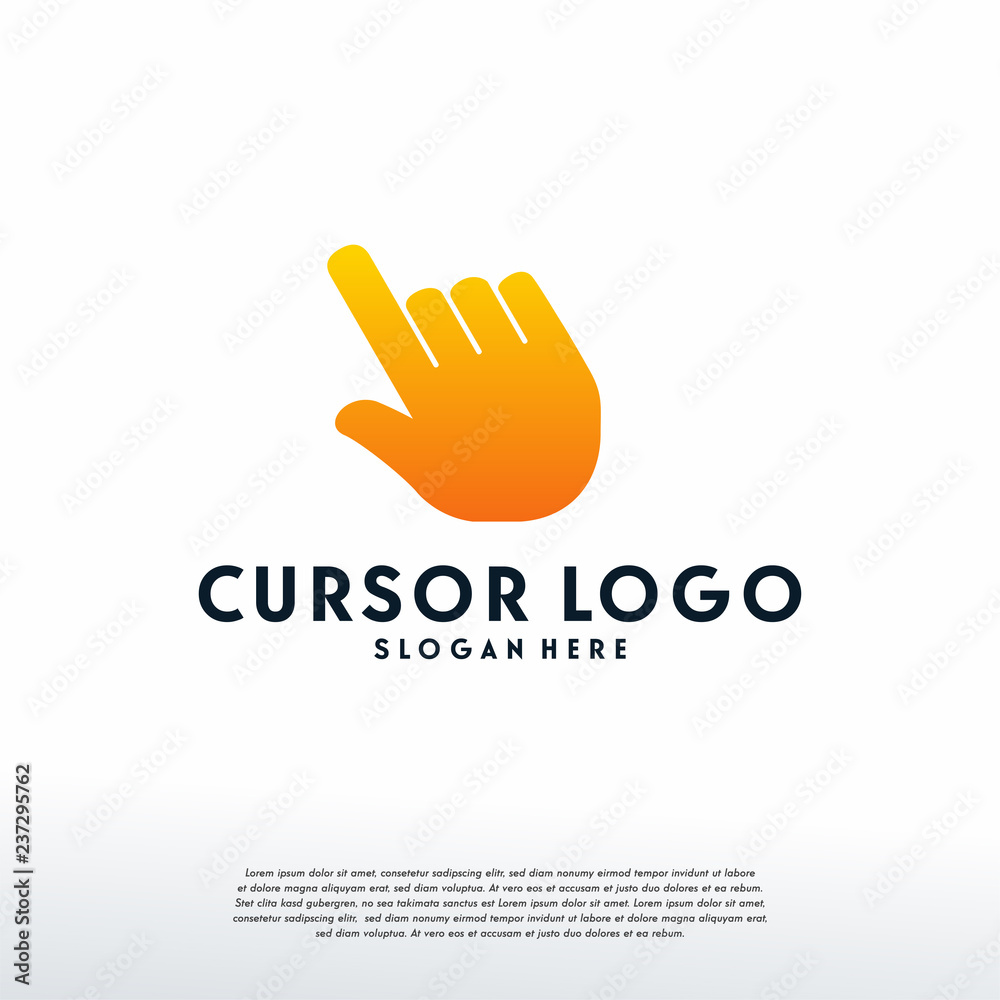Cursor Logo designs template, Online logo symbol, Logo symbol icon ...