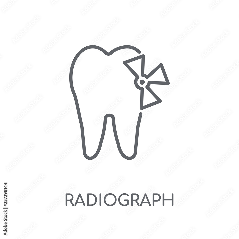 Radiograph linear icon. Modern outline Radiograph logo concept on white ...