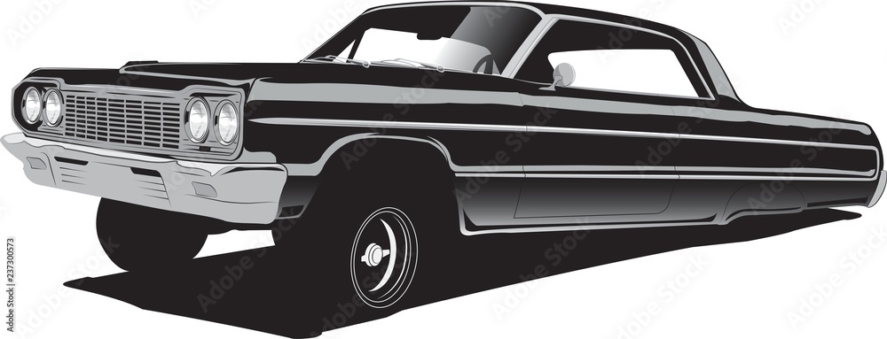 Black Lowrider Stock Vector | Adobe Stock