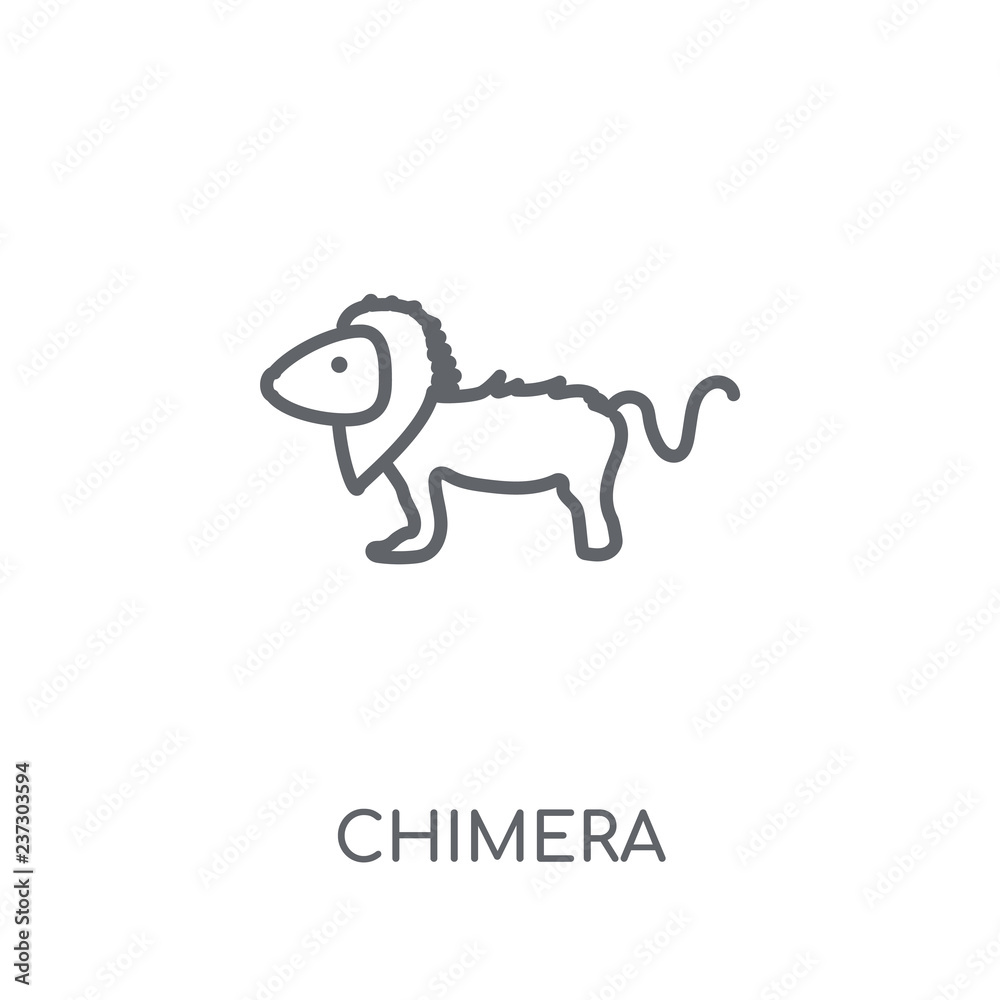 Chimera linear icon. Modern outline Chimera logo concept on white ...