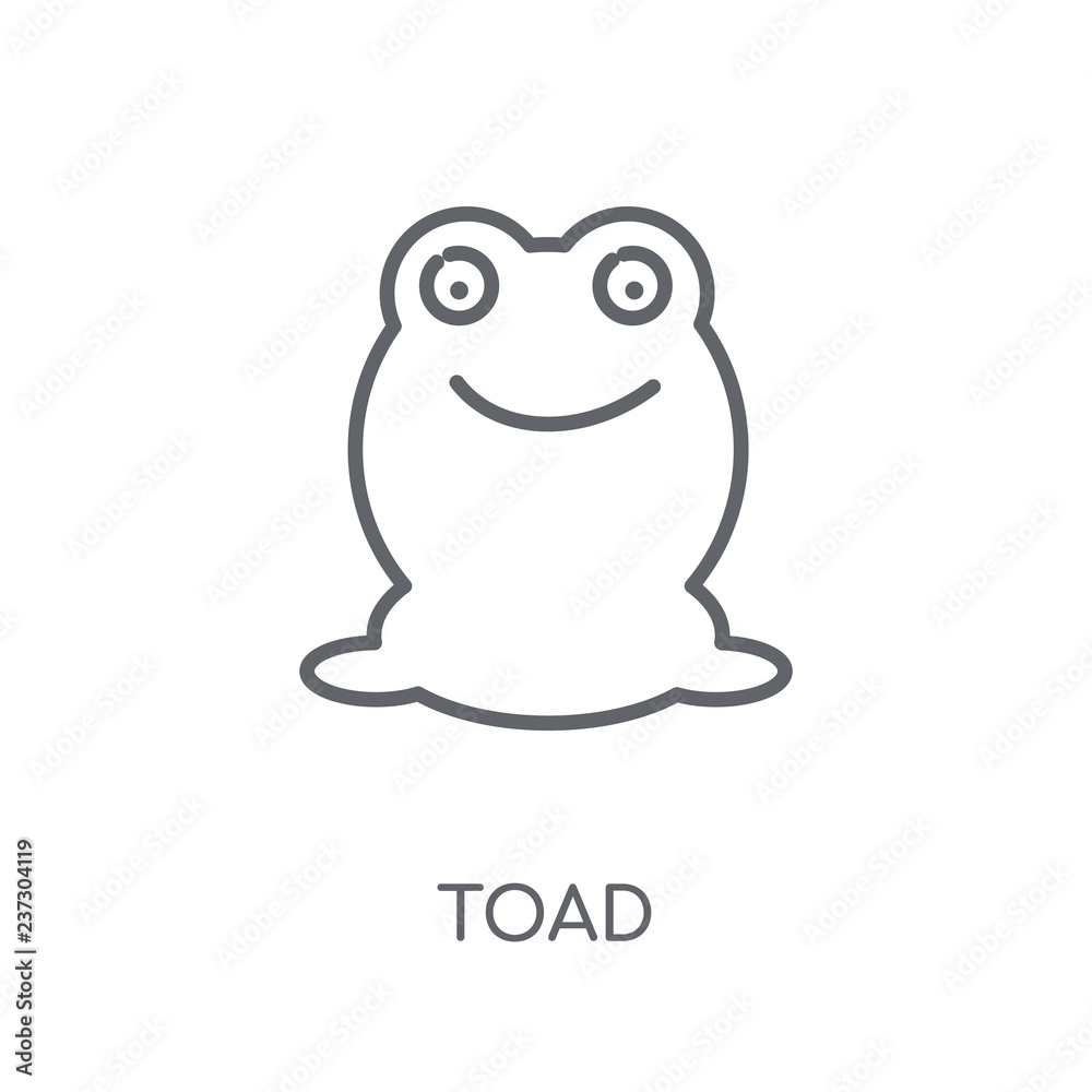 toad linear icon. Modern outline toad logo concept on white background ...