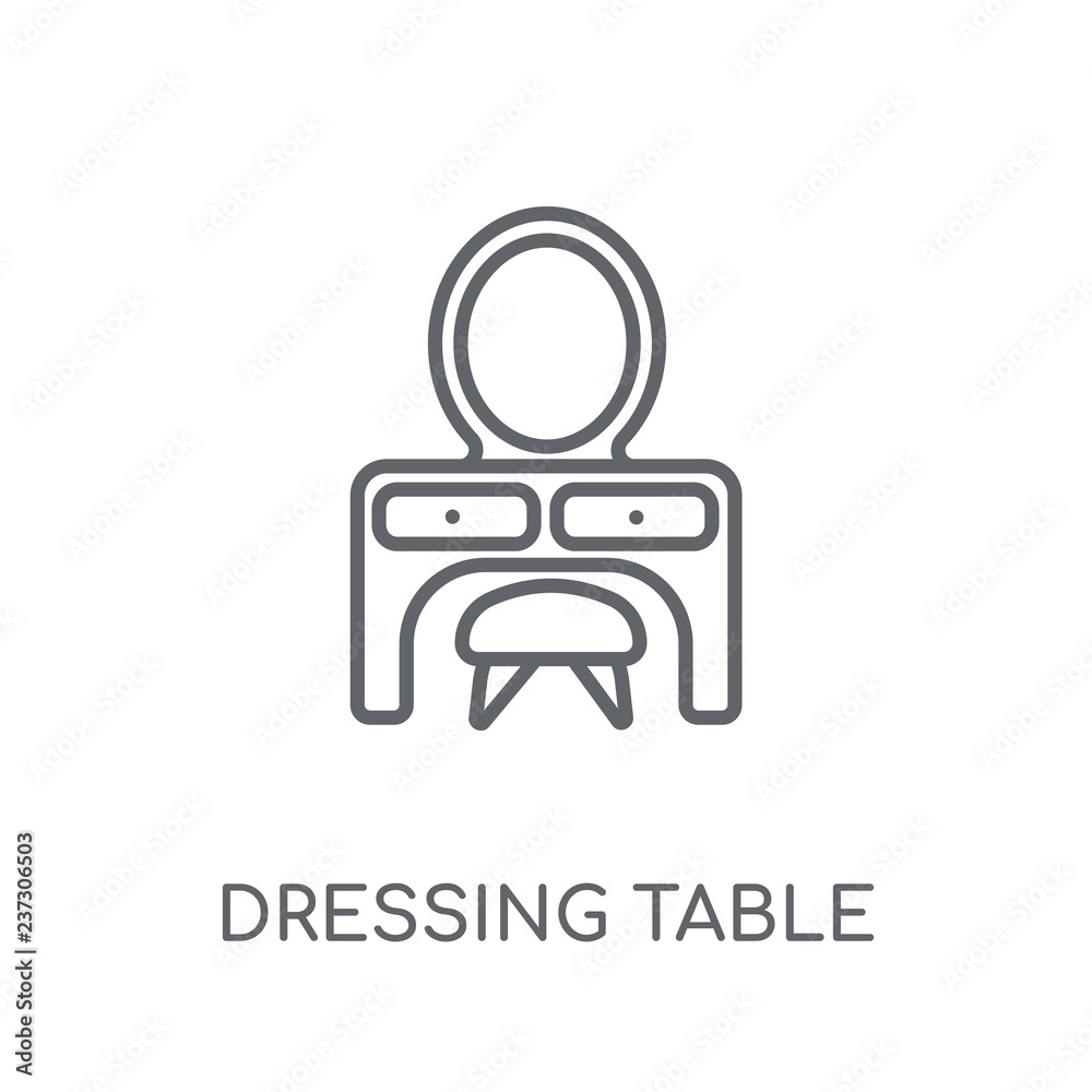 Dressing table linear icon. Modern outline Dressing table logo concept ...