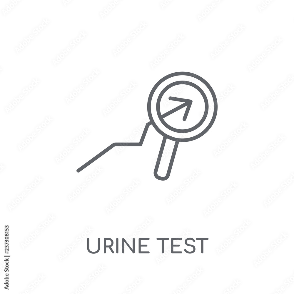 urine test linear icon. Modern outline urine test logo concept on white ...
