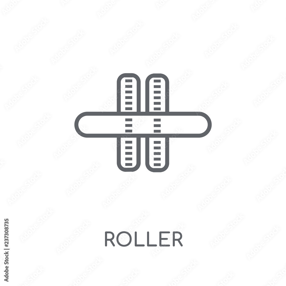 Roller linear icon. Modern outline Roller logo concept on white ...