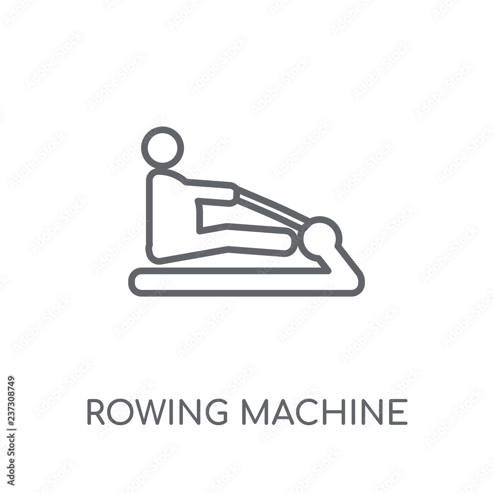 Rowing Machine linear icon. Modern outline Rowing Machine logo concept on white background from ...