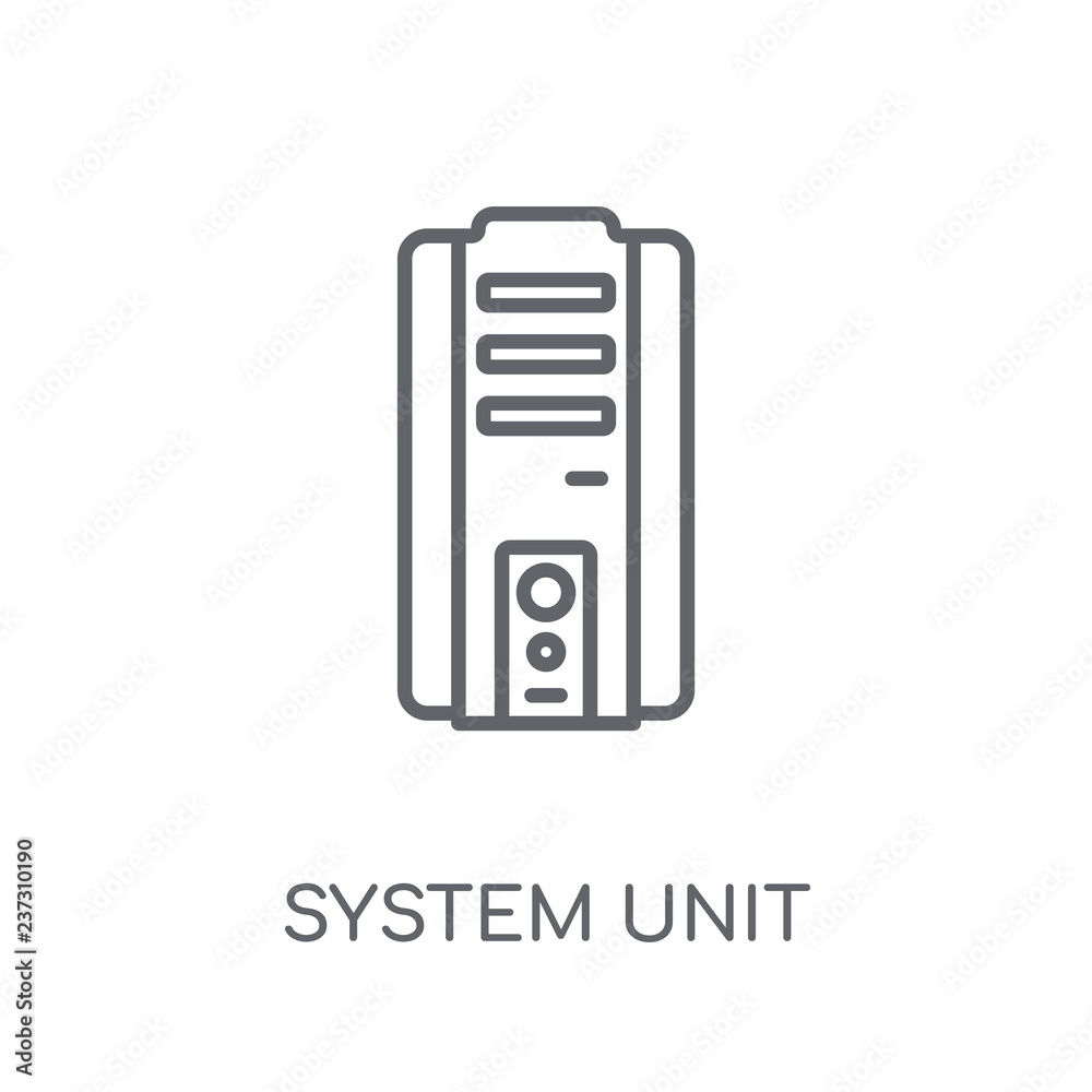 System Unit linear icon. Modern outline System Unit logo concept on ...