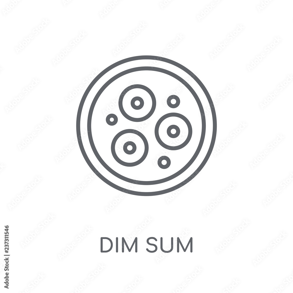 Dim sum linear icon. Modern outline Dim sum logo concept on white ...