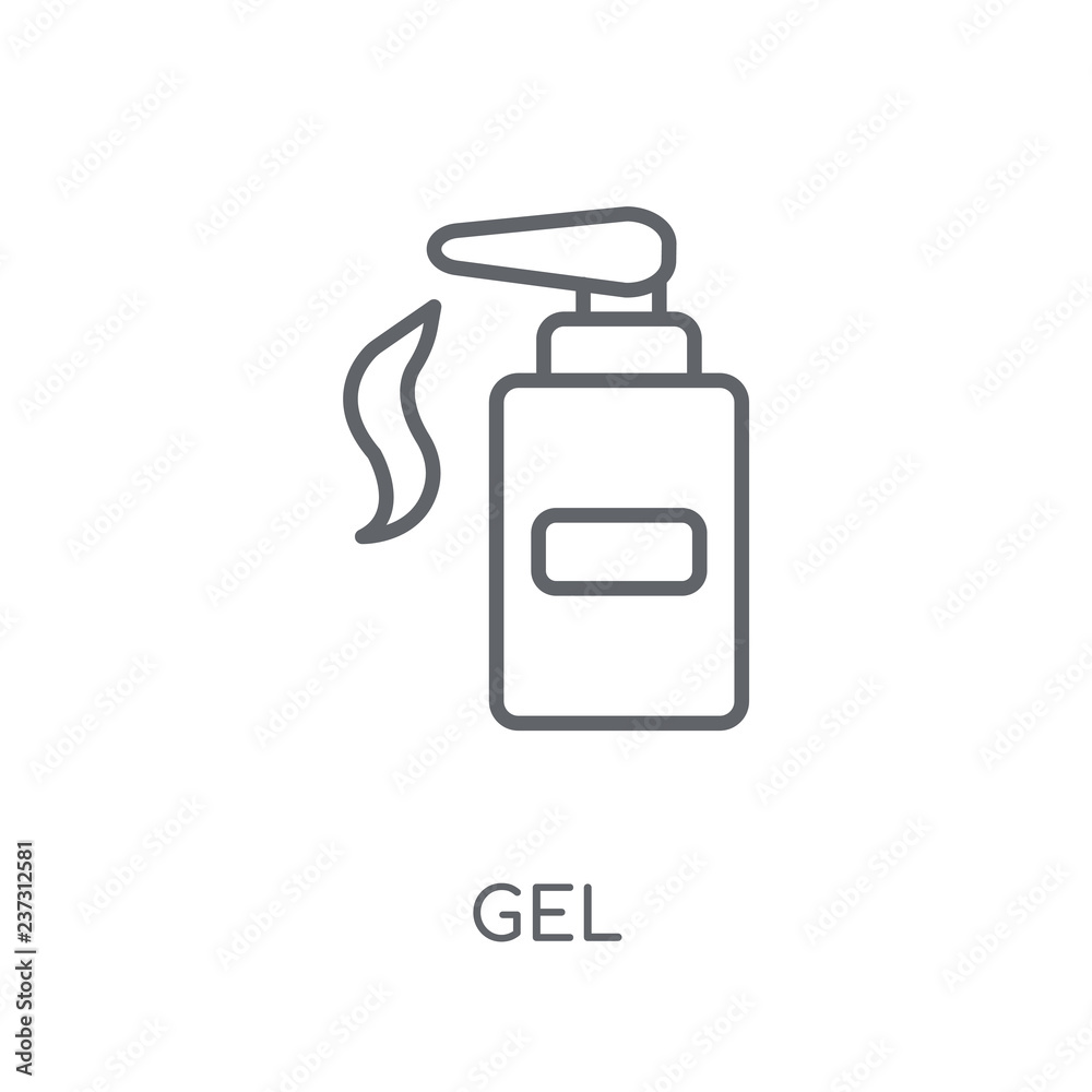 Gel linear icon. Modern outline Gel logo concept on white background ...