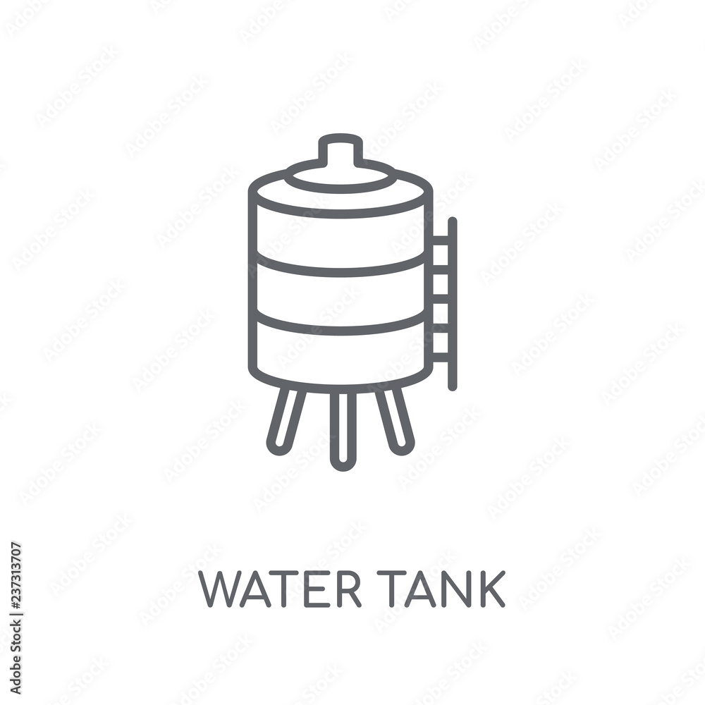 Water tank linear icon. Modern outline Water tank logo concept on white ...