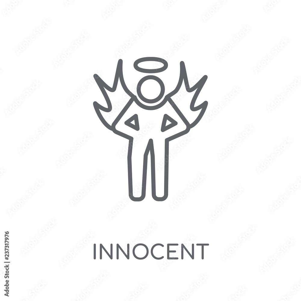 Innocent linear icon. Modern outline Innocent logo concept on white ...
