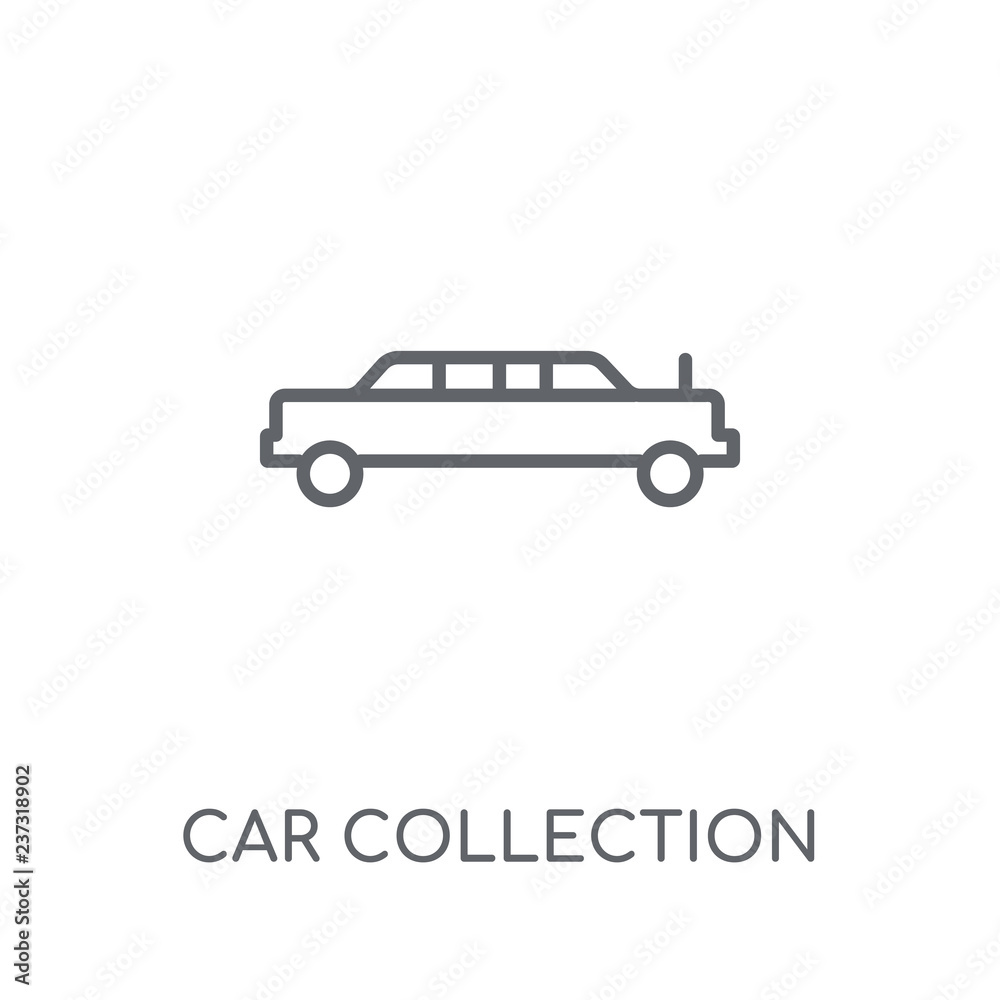 Car collection linear icon. Modern outline Car collection logo concept ...