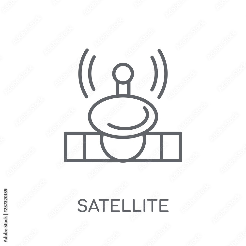 Satellite Signal linear icon. Modern outline Satellite Signal logo ...