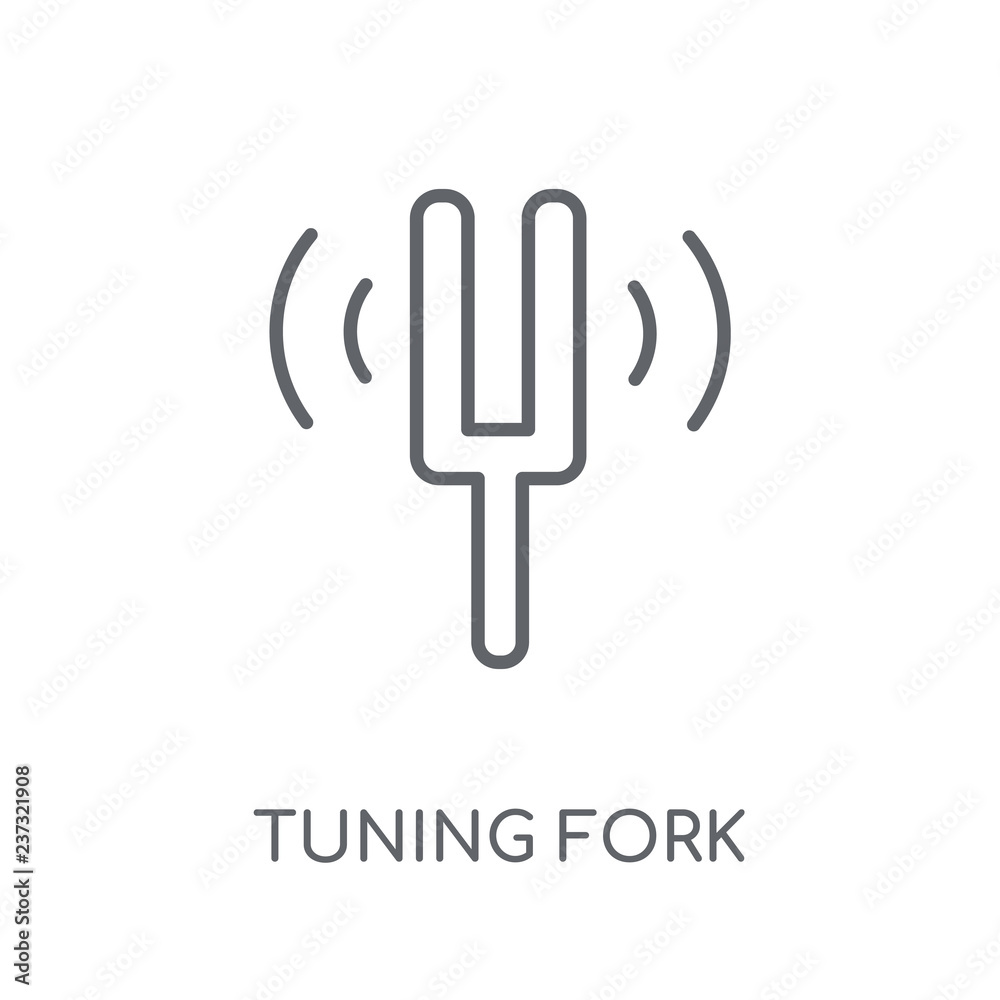 Tuning Fork linear icon. Modern outline Tuning Fork logo concept on ...