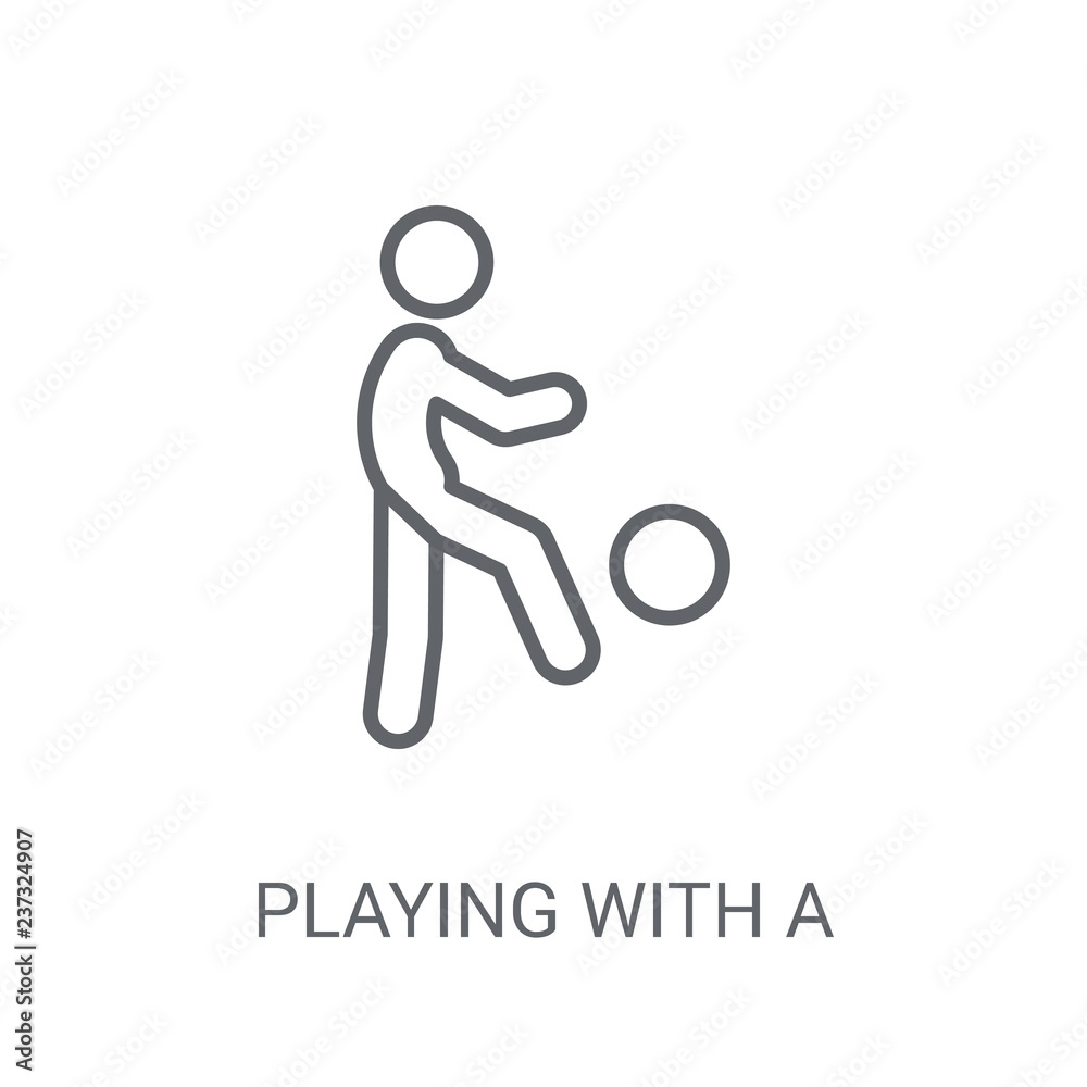 Playing with a Ball icon. Trendy Playing with a Ball logo concept on ...