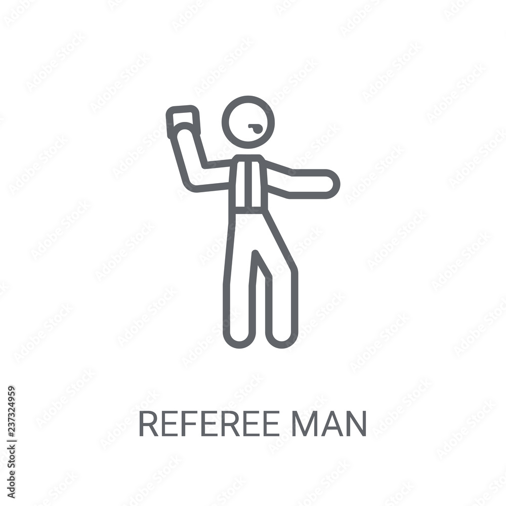 Referee man icon. Trendy Referee man logo concept on white background ...