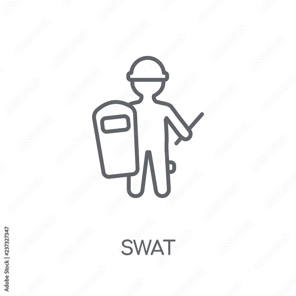 Swat linear icon. Modern outline Swat logo concept on white background ...