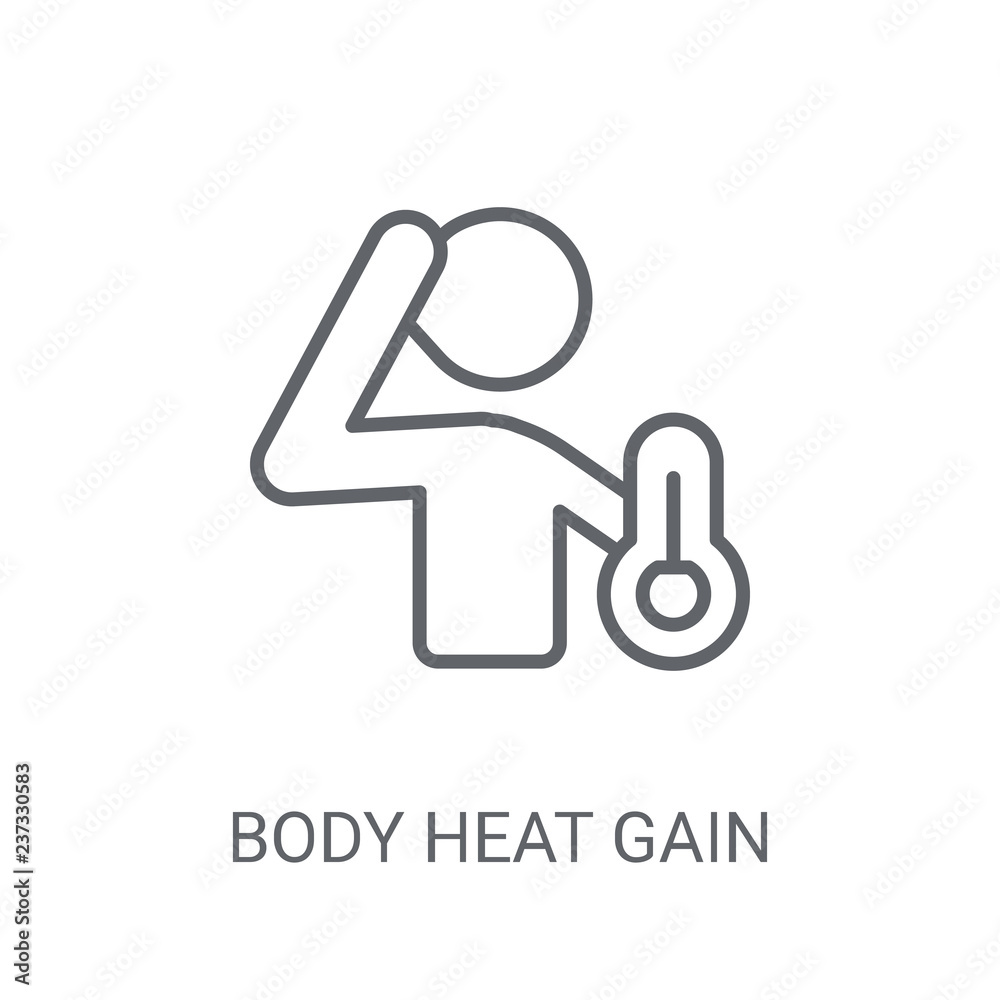 Body heat gain icon. Trendy Body heat gain logo concept on white ...