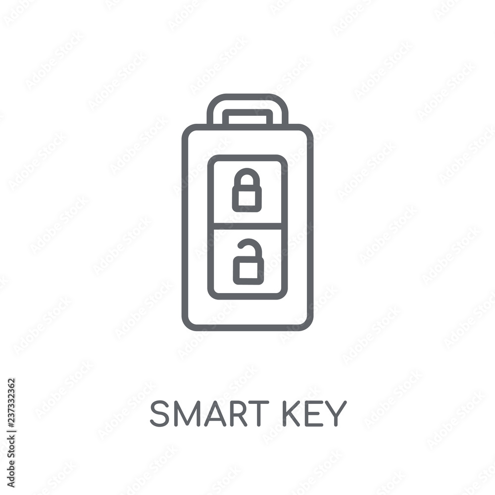 Smart key linear icon. Modern outline Smart key logo concept on white ...